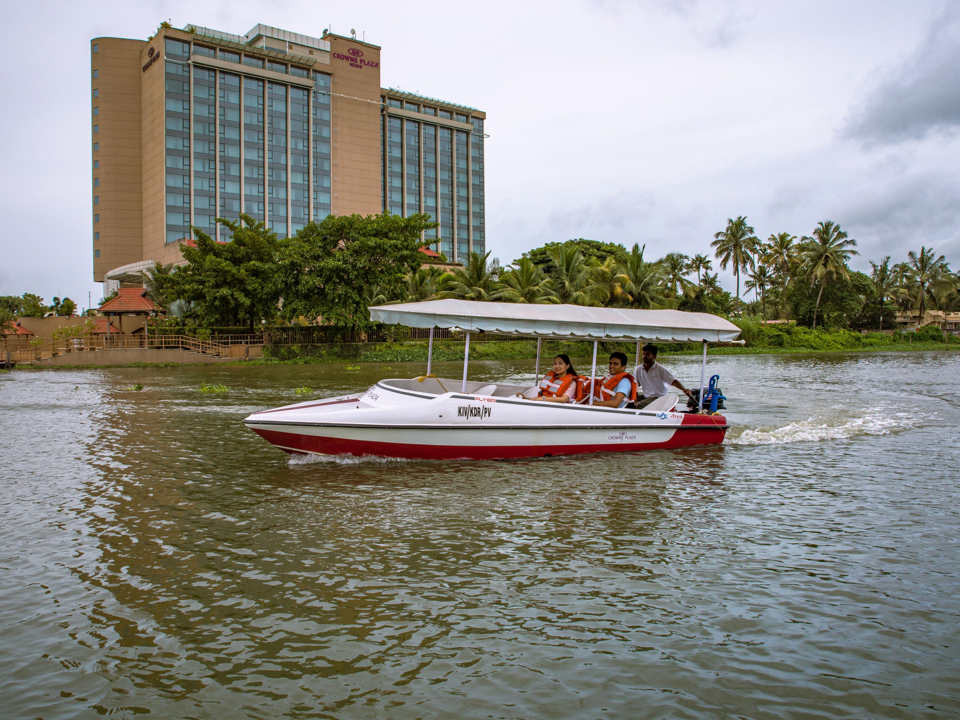 Crowne Plaza Kochi the luxury hotel amidst tranquil water setting.